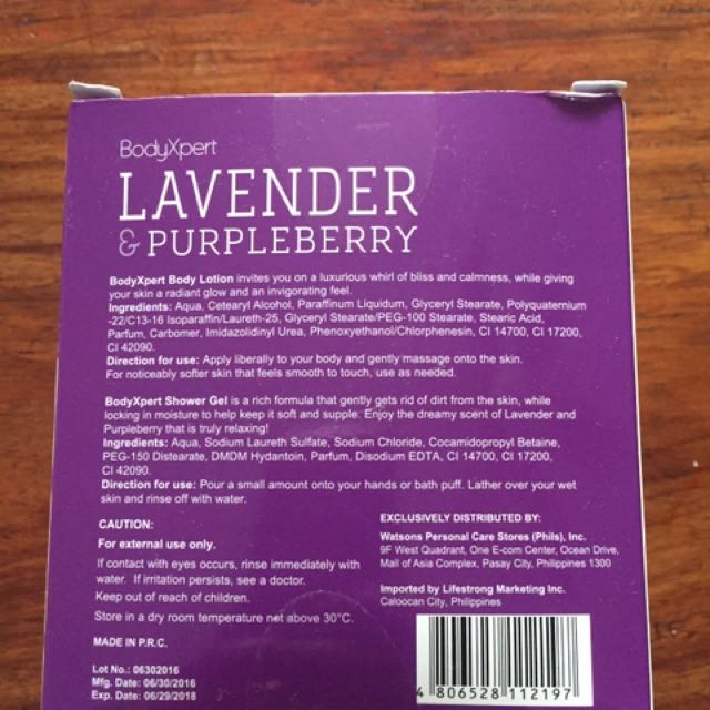 Body Xpert Lavender and Purpleberry travel pack with bath puff, Beauty ...