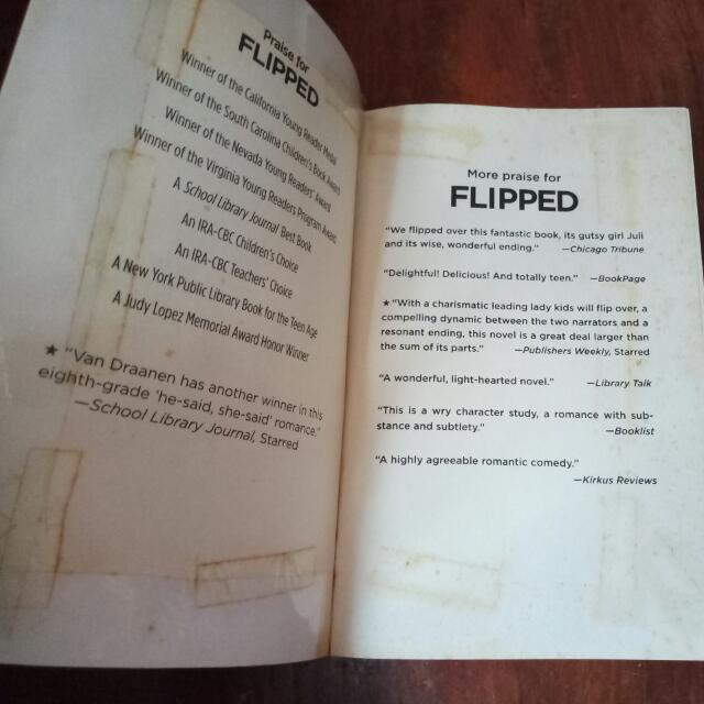 Flipped (Wendelin Van Draanen), Hobbies & Toys, Books & Magazines ...