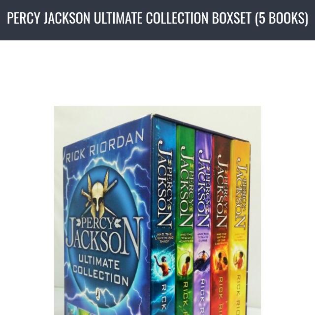 Percy Jackson Ultimate Collection Box Set, Hobbies & Toys, Books ...