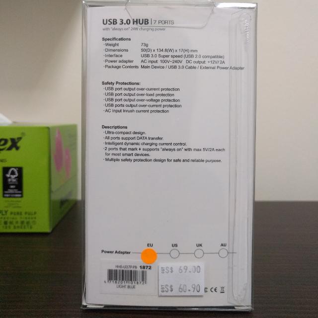 PROBOX USB 3.0 HUB 7 PORTS, Computers & Tech, Parts & Accessories ...