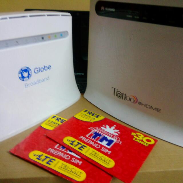 4G LTE WIFI MODEM,With Antenna, Globe/Tm Sim Only,MAS MABILIS NG 10x ...