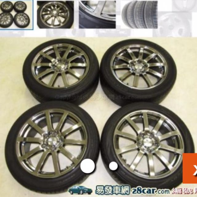 Mugen 正廠 17吋鈴 無限NR 7J-17 +53 pcd114.3/5H 64, 汽車配件 - Carousell