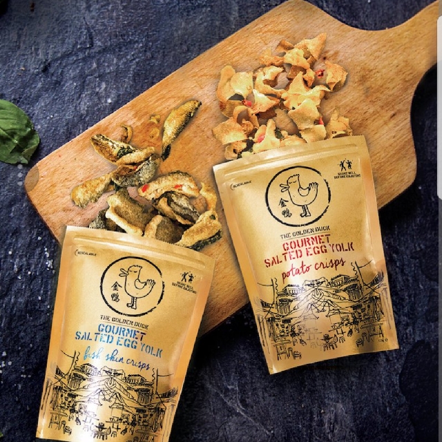 Golden Duck Fish Skin Crisps/ Golden Duck Potato Crisps/ Golden Duck ...
