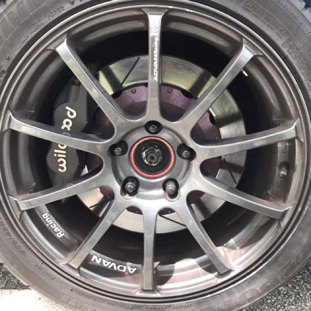 Advan 17" Original Sport Rims, Car Accessories on Carousell