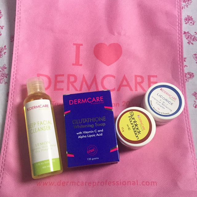 DERMCARE ACNE SET toner, Gluta Soap & 2 Moisturing Cream (sp 40 ...