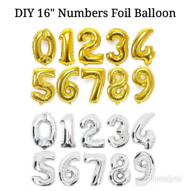 DIY Numbers Foil Balloon, TV & Home Appliances, Kitchen Appliances ...