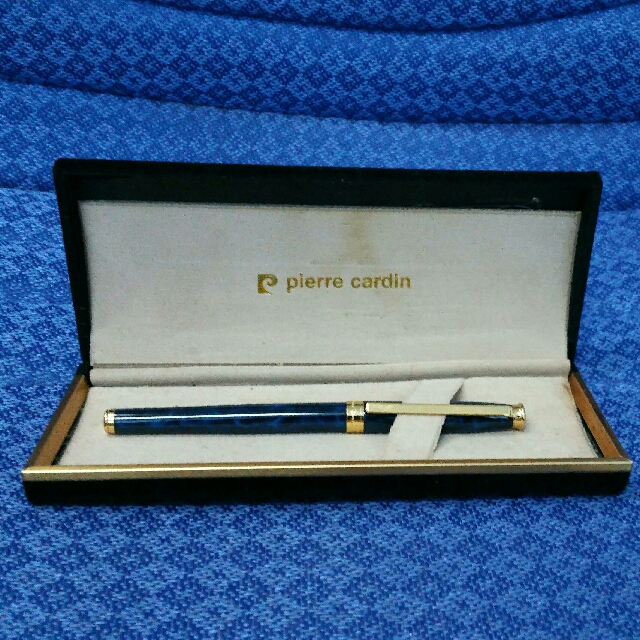 Pierre Cardin Blue Marble Fountain Pen, Hobbies & Toys, Stationery ...