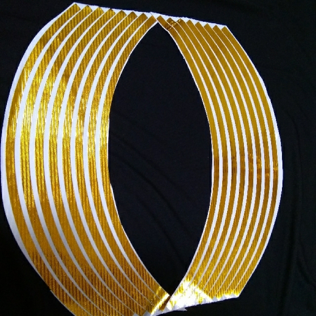 Shiny Gold Rim Decal, Motorcycles, Motorcycle Accessories on Carousell