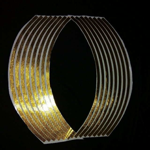 Shiny Gold Rim Decal, Motorcycles, Motorcycle Accessories on Carousell
