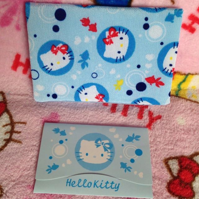Hello Kitty Tissue Pouch With Blotter Paper, Women's Fashion, Bags ...