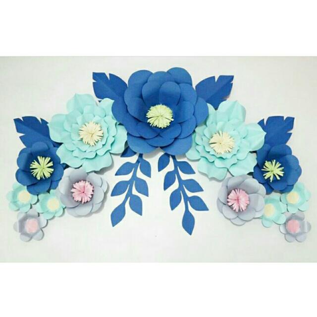 Paper Flower Backdrop Decoration, Desain & Kerajinan Tangan, Barang ...
