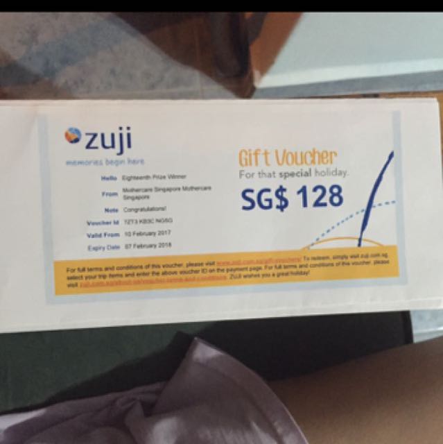 $128 Zuji Travel Voucher, Tickets & Vouchers, Vouchers on Carousell