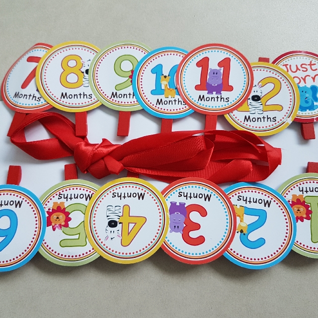 Baby 1 To 12 Month Banner, Babies & Kids, Babies & Kids Fashion on ...