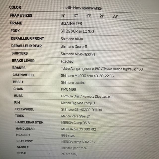 Merida Big Nine 300 29er, Sports Equipment, Bicycles & Parts, Bicycles ...