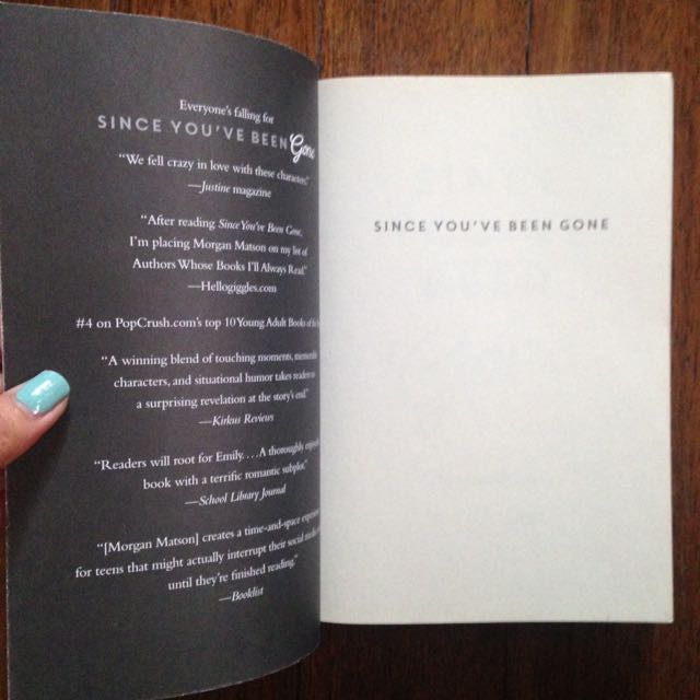 Since You've Been Gone - Morgan Matson, Hobbies & Toys, Books ...