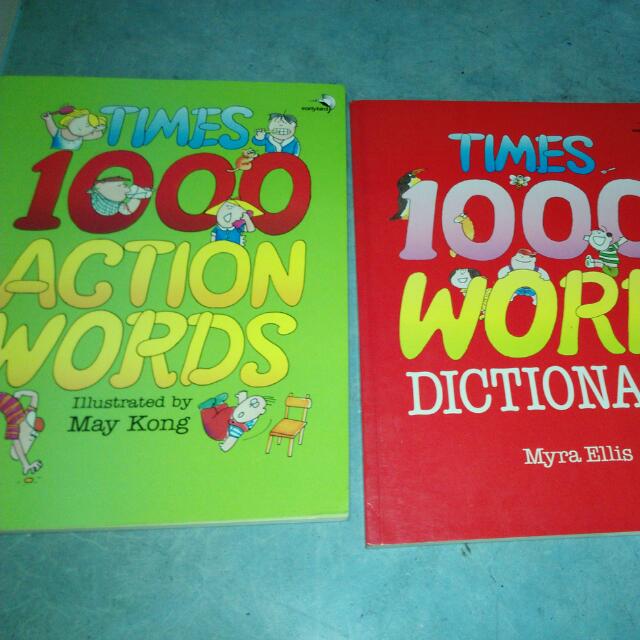 Times 1000 Action Words Times 1000 Word Dictionary Reduced To 3each, Babies & Kids, Babies ...