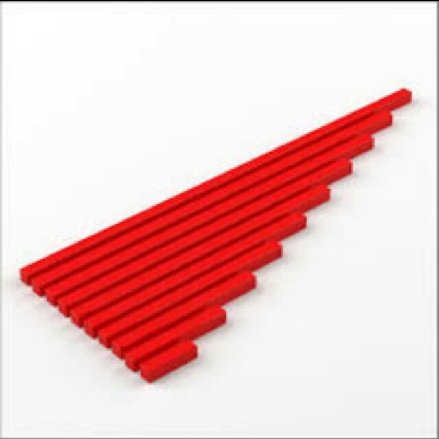 Montessori Sensorial Red Long Rods, Hobbies & Toys, Toys & Games on ...