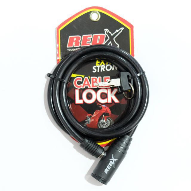 (NEW) Red X Cable Lock, Everything Else, Others on Carousell