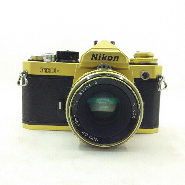 Nikon FM3A + AIS 50mm F2 Gold Repaint, Photography, Cameras on Carousell