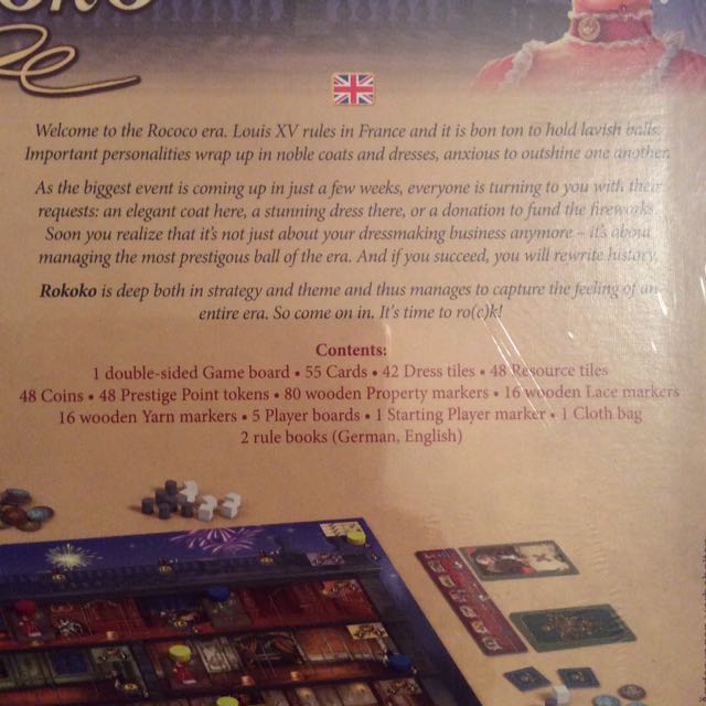 Rococo/Rokoko board game, Hobbies & Toys, Toys & Games on Carousell