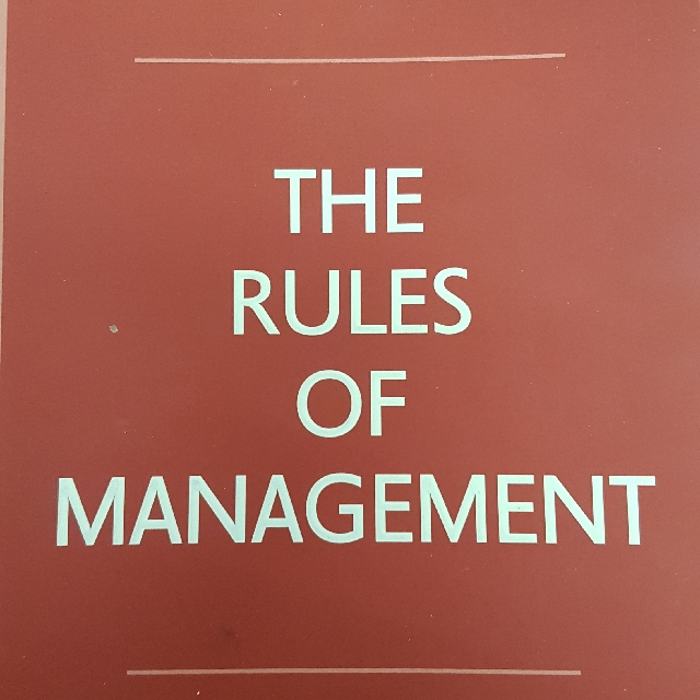 The Rules Of Management, Hobbies & Toys, Books & Magazines, Fiction ...
