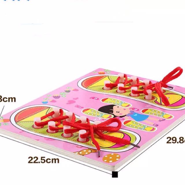 Wooden Shoe Laces Train, Hobbies & Toys, Toys & Games on Carousell