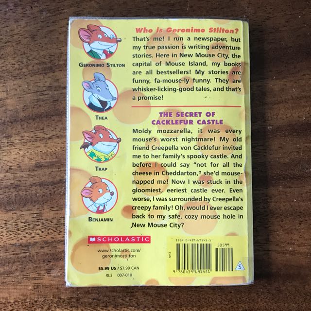 Geronimo Stilton - The Secret of Cacklefur Castle, Hobbies & Toys ...