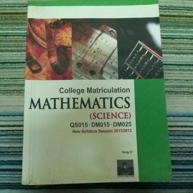 Mathematics Reference Book Matriculation, Hobbies & Toys, Books ...