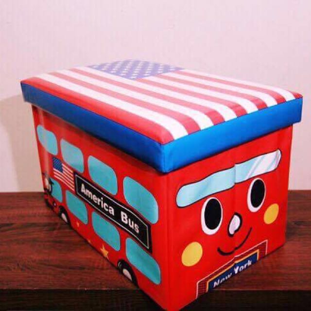 London bus / American bus storage stool/box, Furniture & Home Living ...