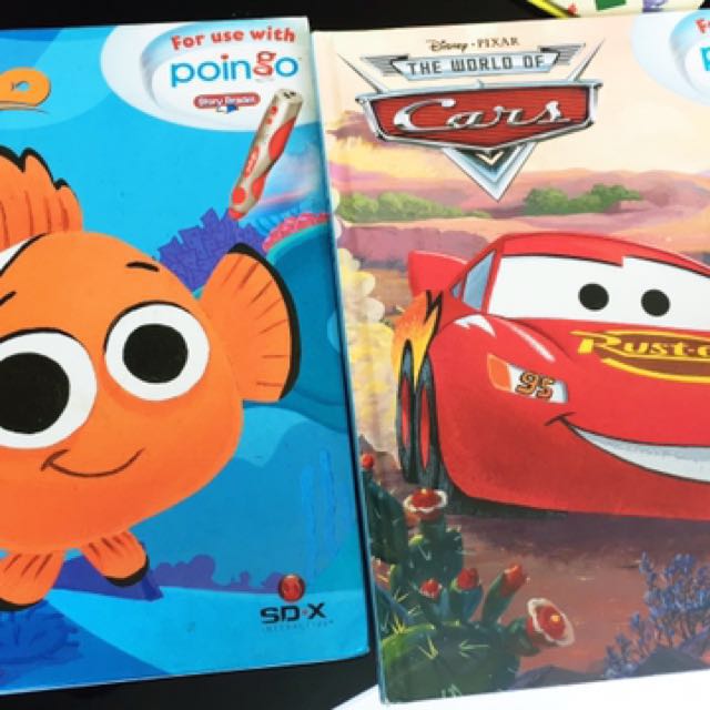 Poingo reader with 5 books: Mickey Mouse club house, Dora, Cars, Sesame ...
