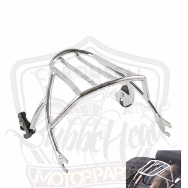 Chrome Detachable Solo Luggage Rack Case for Harley Sportster XL 1200 ...