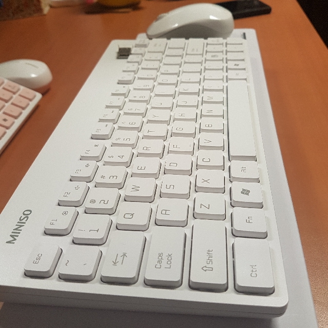 Miniso Wireless Keyboard And Mouse Set In White Electronics Computer Parts And Accessories On