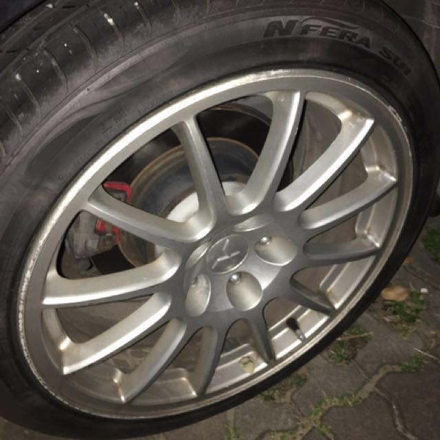 Mitsubishi Evo 10 stock rims, Car Accessories on Carousell
