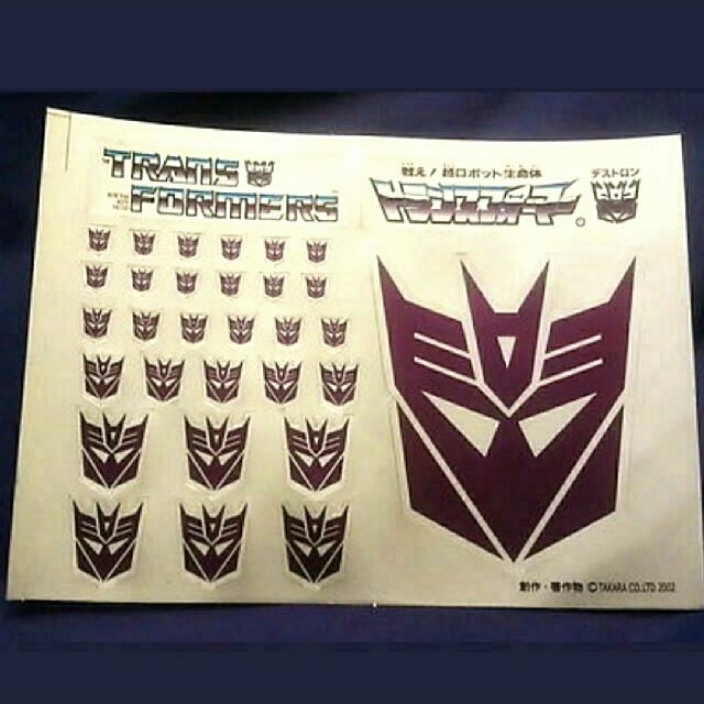 Transformers Decepticons Symbol Insignia sticker Sheet, Hobbies & Toys ...