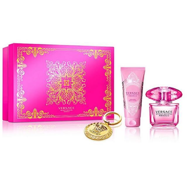 Versace Bright Crystal Absolu Set + Free Travel Set, Beauty & Personal ...