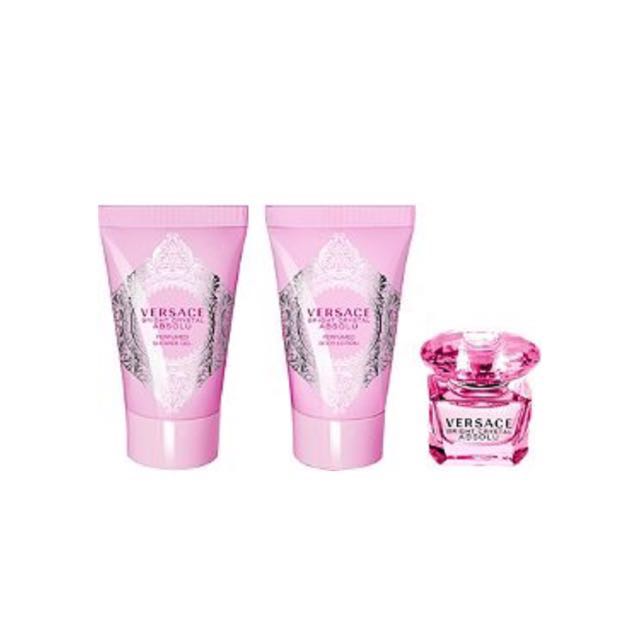 Versace Bright Crystal Absolu Set + Free Travel Set, Beauty & Personal ...