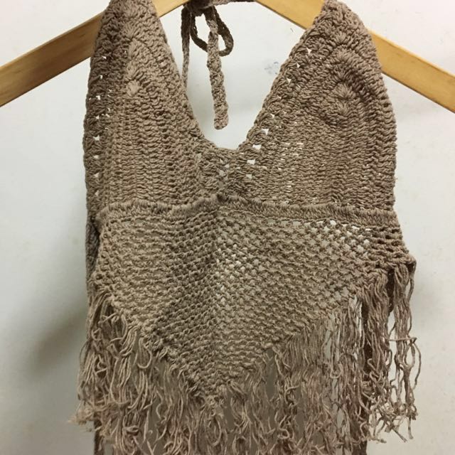 crochet beach top, Women's Fashion, Tops, Sleeveless on Carousell