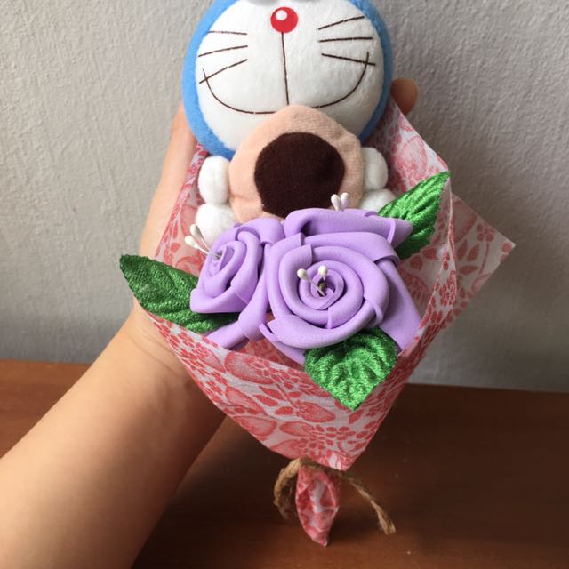 Doraemon Roses Bouquet, Hobbies & Toys, Stationery & Craft, Occasions ...