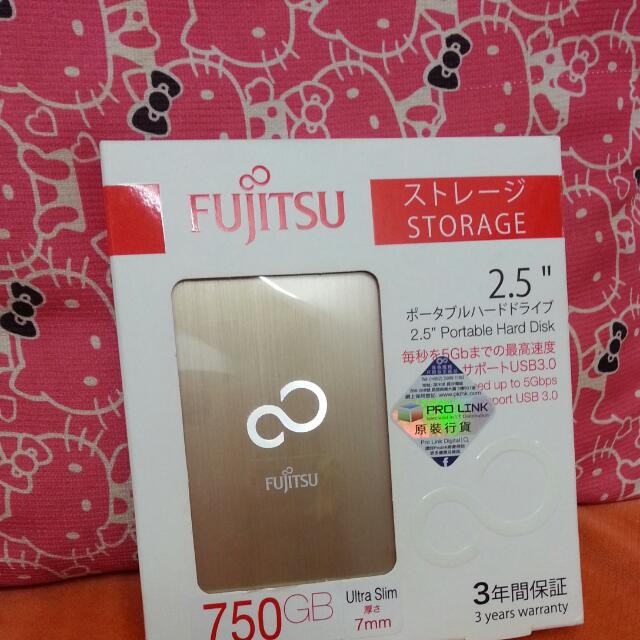 全新fujitsu portable hard disk 2.5 750gb, 電腦＆科技, 電腦周邊及配件, 硬碟及儲存器 - Carousell