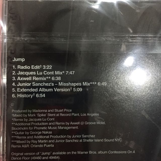 Madonna Music CD singles - Hung Up, Jump & Get Together, Hobbies & Toys ...