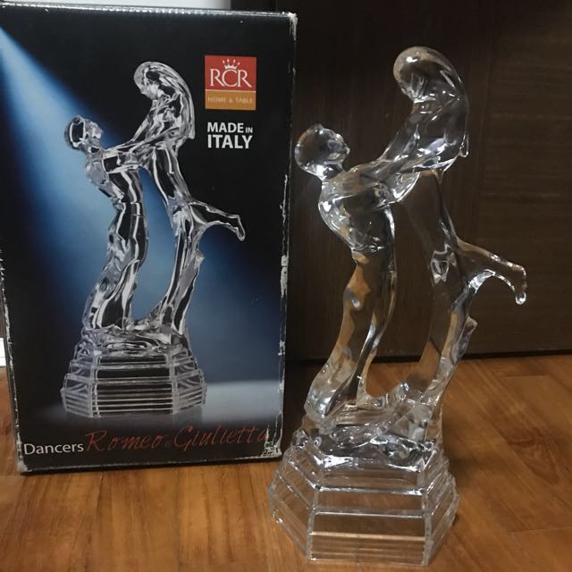RCR Italian Crystal Figurine Dancers Romeo & Giulietta, Furniture ...