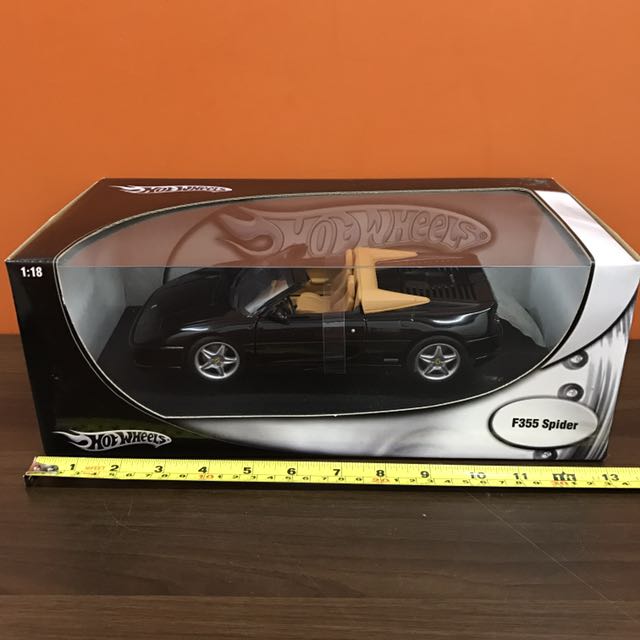 Hot Wheels P9881 Ferrari F355 Spider 1:18 Black Diecast Model Car [L3 ...