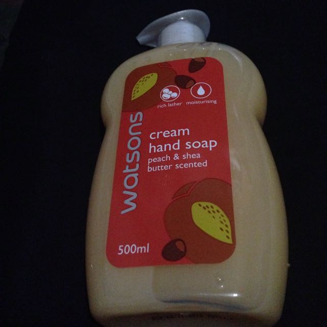 Watsons Peach and Shea Butter Cream Hand Soap, Beauty & Personal Care ...