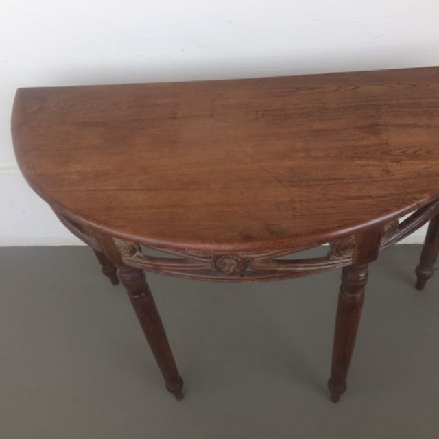 Antique semi-circular table, Furniture & Home Living, Home Decor, Other ...