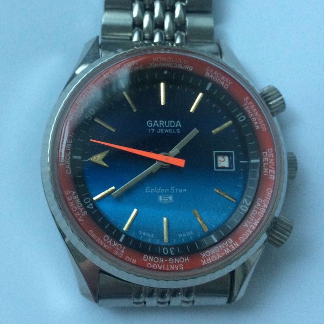 Funky 1970's Garuda Swiss Movement Watch, Men's Fashion, Watches ...