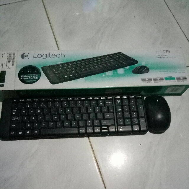 Keyboard Logitech Mk215 Wireless Combo Elektronik Bagian Komputer