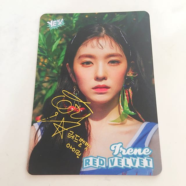 Irene Red Velvet Yes Card 金簽, 興趣及遊戲, 收藏品及紀念品, 韓流 - Carousell