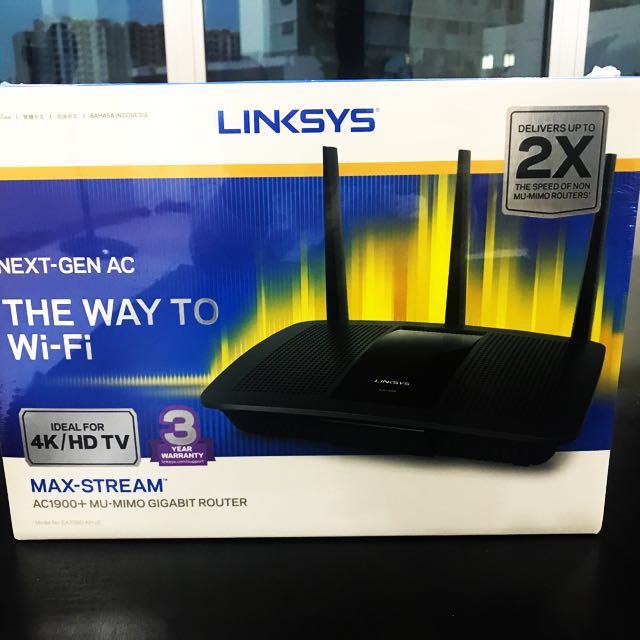 Linksys Max-stream AC1900+ MU-Mimo Gigabit Router, Computers & Tech ...
