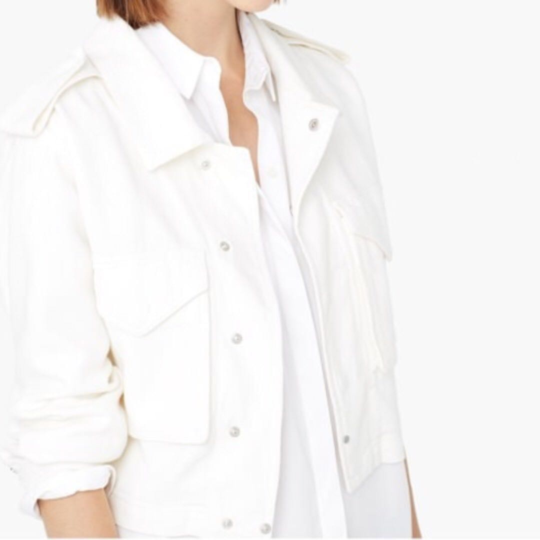 Mango Linen-Blend Cropped Denim Jacket, Women's Fashion, Coats, Jackets ...