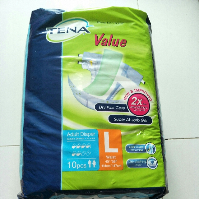 Tena L Size Diapers 1 Pack 7 Dollars, Beauty & Personal Care, Face ...